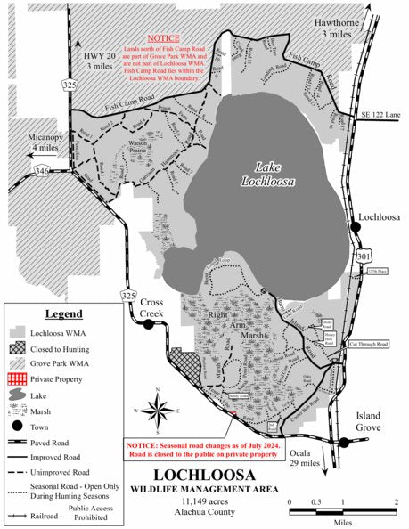 Lochloosa WMA Brochure Map by Florida Fish and Wildlife Conservation ...