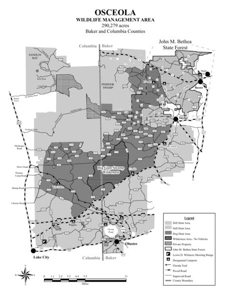 Osceola WMA Brochure Map by Florida Fish and Wildlife Conservation ...