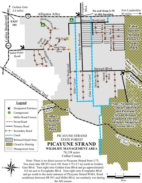 Picayune Strand WMA Brochure Map by Florida Fish and Wildlife ...