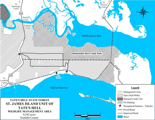 Tate's Hell - St. James Island Unit WMA Brochure Map by Florida Fish ...