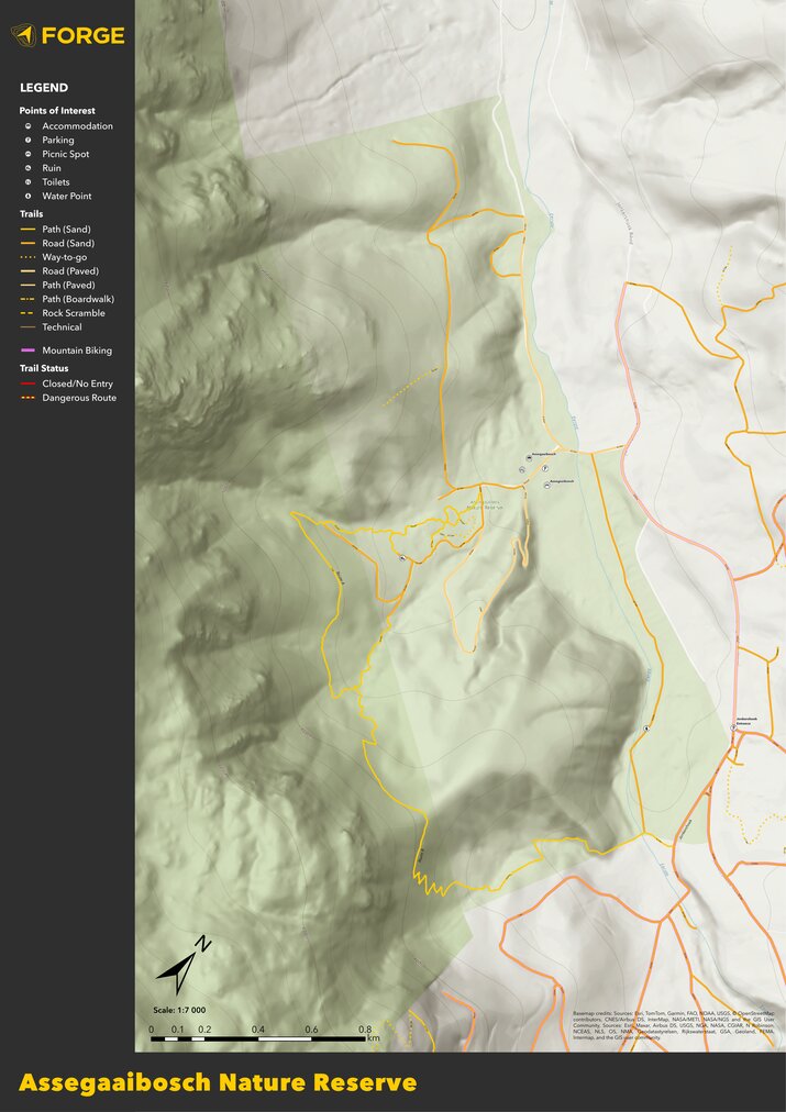 Assegaaibosch Nature Reserve Map by Forge | Avenza Maps