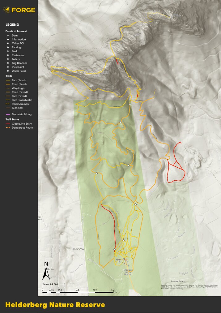 Helderberg Nature Reserve Map by Forge | Avenza Maps