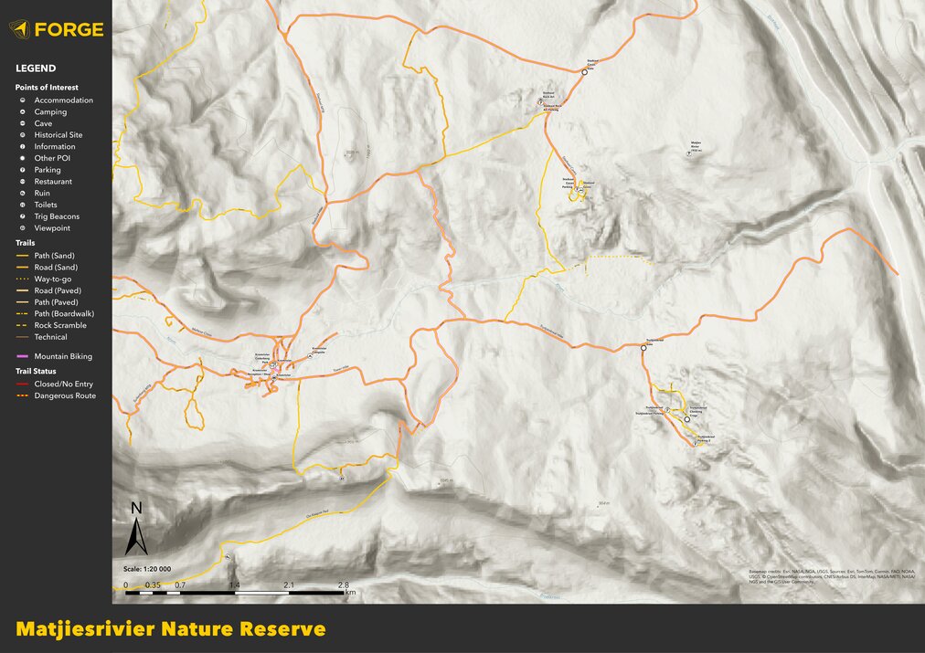 Matjiesrivier Nature Reserve Map by Forge | Avenza Maps
