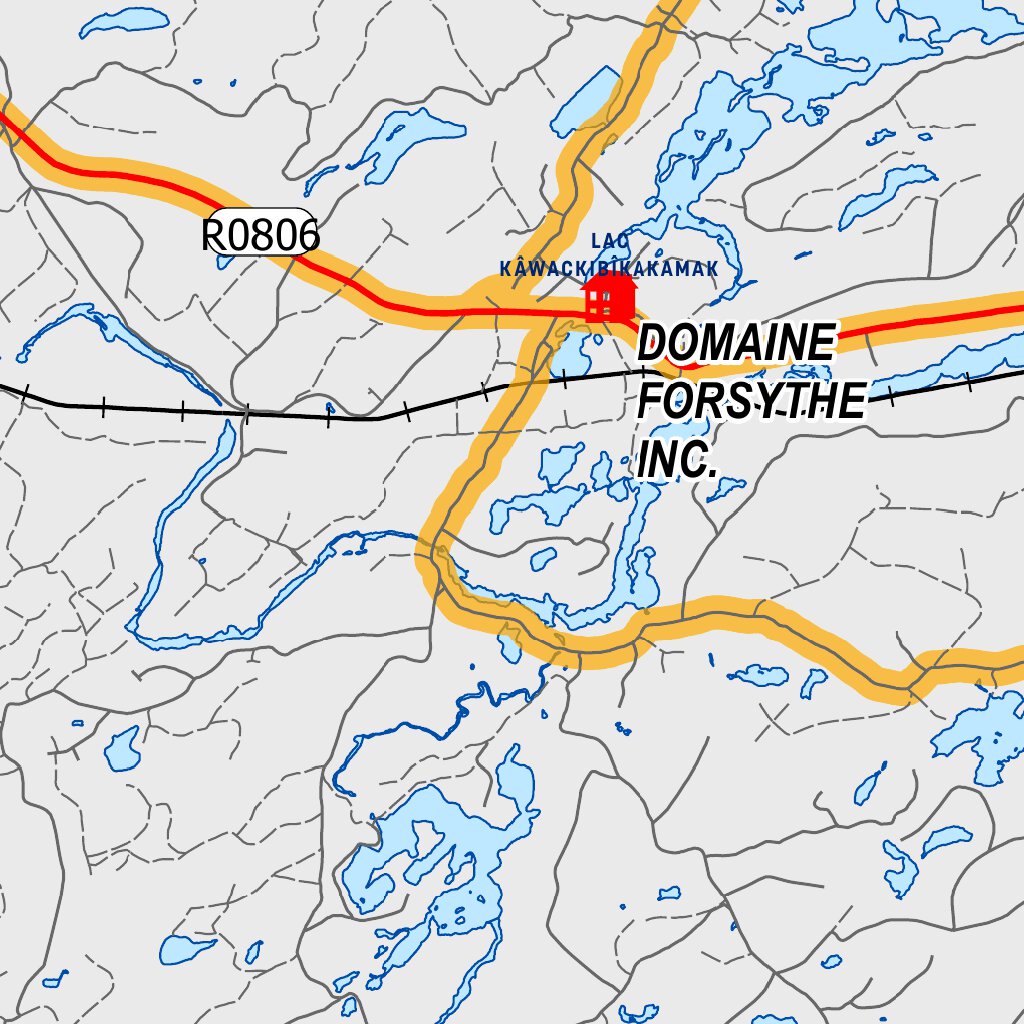 Carte d'accès en pourvoirie - Abitibi Map by FPQ | Avenza Maps