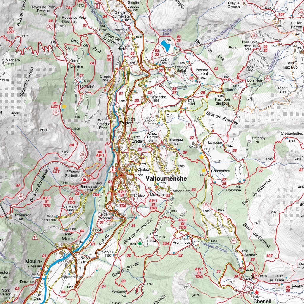 Carta 32 - Monte Cervino - Valtourneche - Alta Val d’Ayas Map by ...