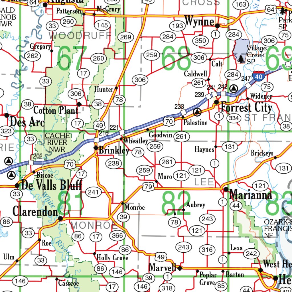 Arkansas Atlas & Gazetteer Oveview Map by Garmin | Avenza Maps