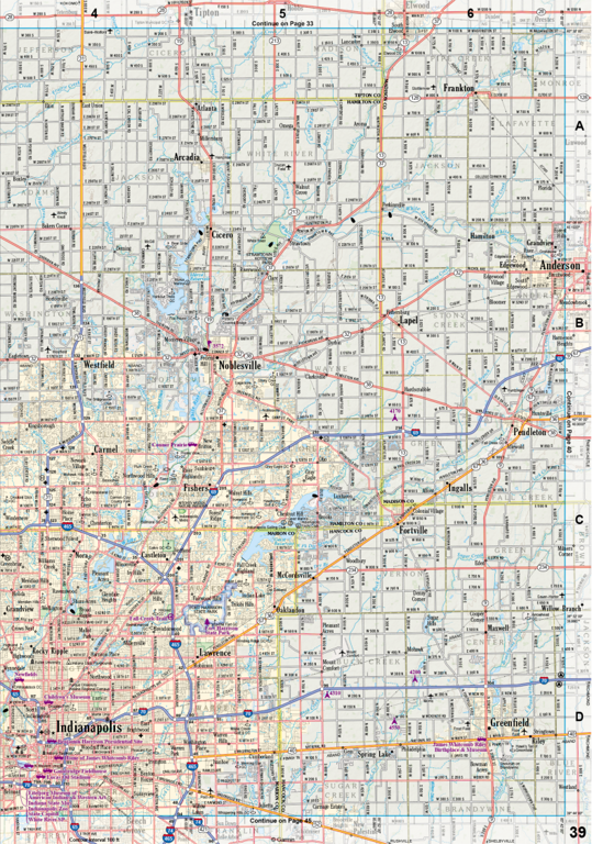 Indiana Atlas & Gazetteer Page 39 Map by Garmin | Avenza Maps
