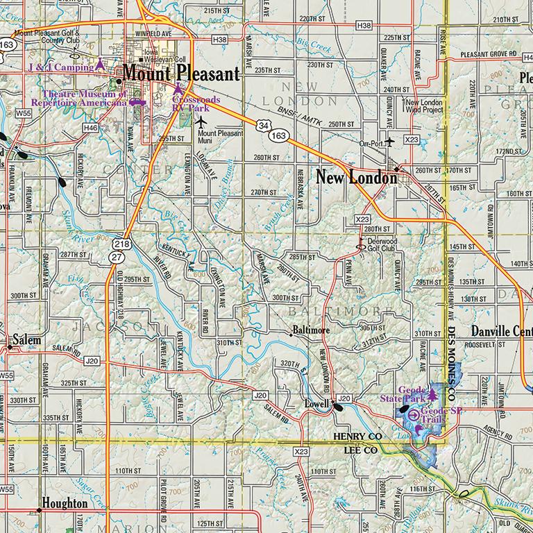 Iowa Atlas & Gazetteer Map by Garmin | Avenza Maps