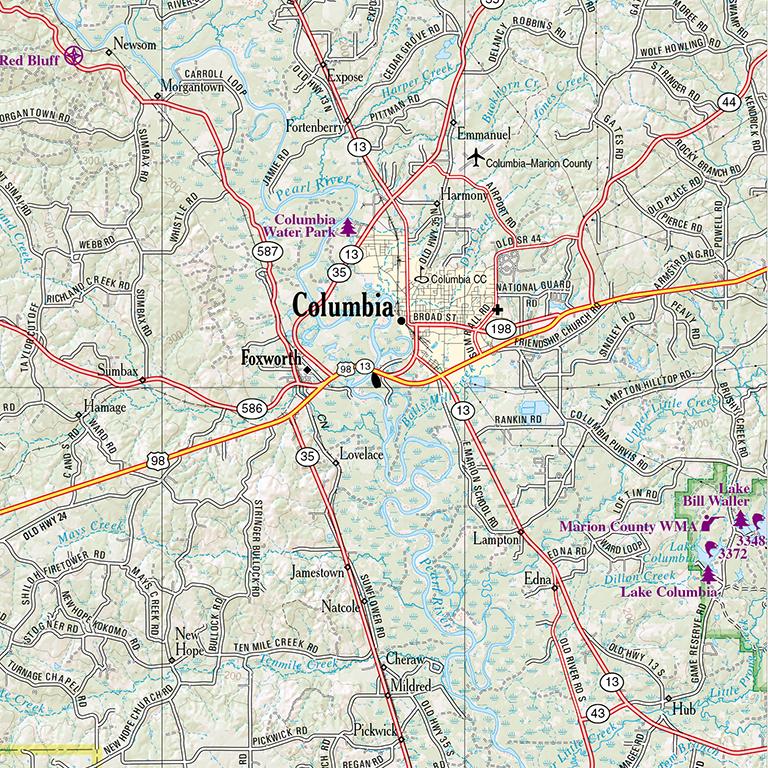 Mississippi Atlas & Gazetteer Map by Garmin | Avenza Maps