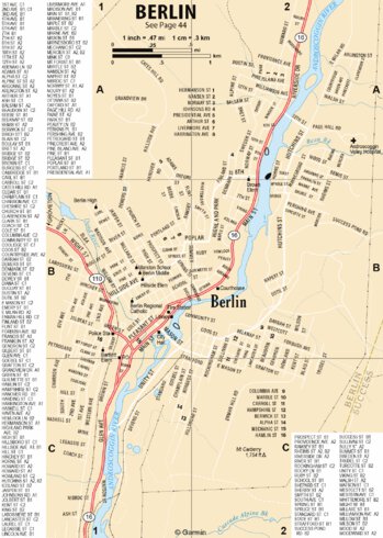 New Hampshire/Vermont Atlas & Gazetteer- Berlin NH Map by Garmin ...