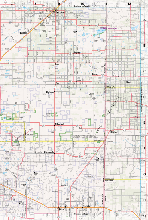 New Mexico Atlas & Gazetteer Page 43 Map by Garmin | Avenza Maps