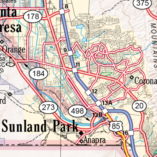 New Mexico Atlas & Gazetteer Page 55 Map by Garmin | Avenza Maps