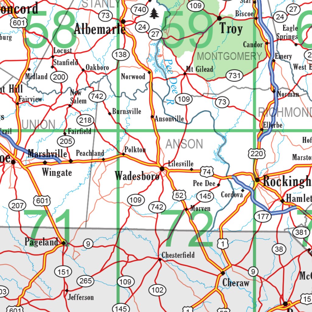 North Carolina Atlas & Gazetteer Highway Map by Garmin | Avenza Maps