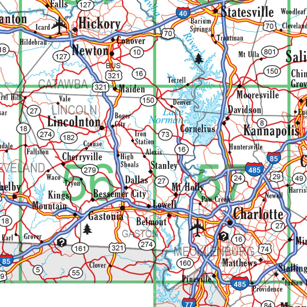 North Carolina Atlas & Gazetteer Highway Map by Garmin | Avenza Maps