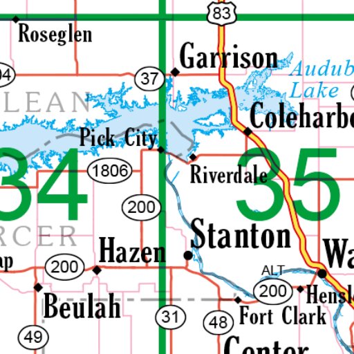 North Dakota Atlas & Gazetteer Overview Map by Garmin | Avenza Maps