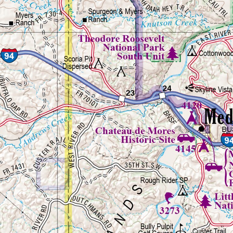 North Dakota Atlas & Gazetteer Page 42 Map by Garmin | Avenza Maps