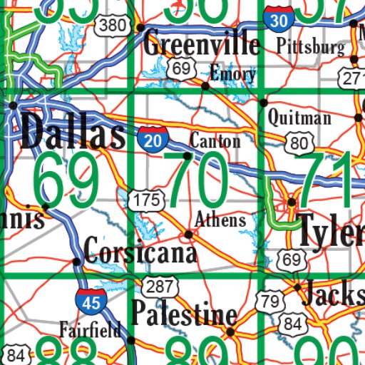 Texas Atlas & Gazetteer Overview Map by Garmin | Avenza Maps