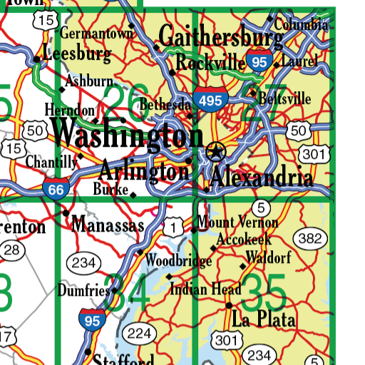 Virginia Atlas & Gazetteer Overview Map by Garmin | Avenza Maps