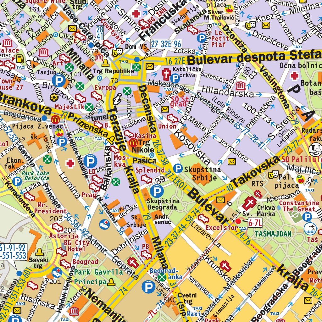 Beograd plan grada Map by Geoforma FZE | Avenza Maps