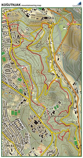 Kosutnjak mountaineering Map by Geoforma FZE | Avenza Maps