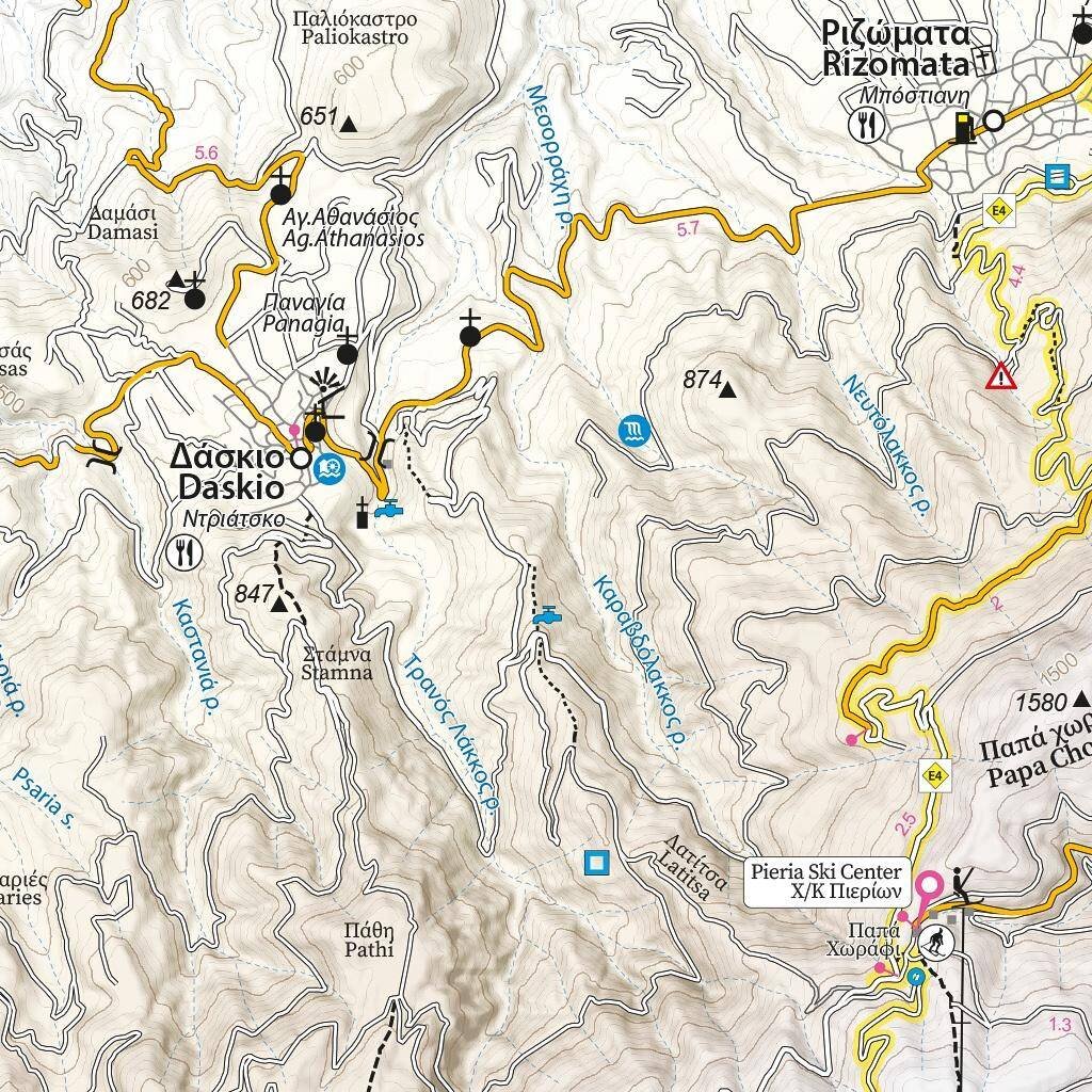 Pieria Mountains, Greece 1:40.000 Map by Geopsis Maps & Guides of ...