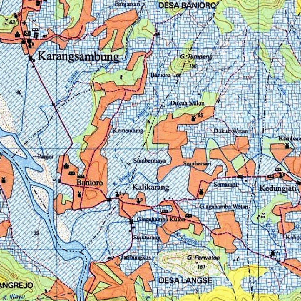 Topography of Kebumen Map by Georof Map Services | Avenza Maps