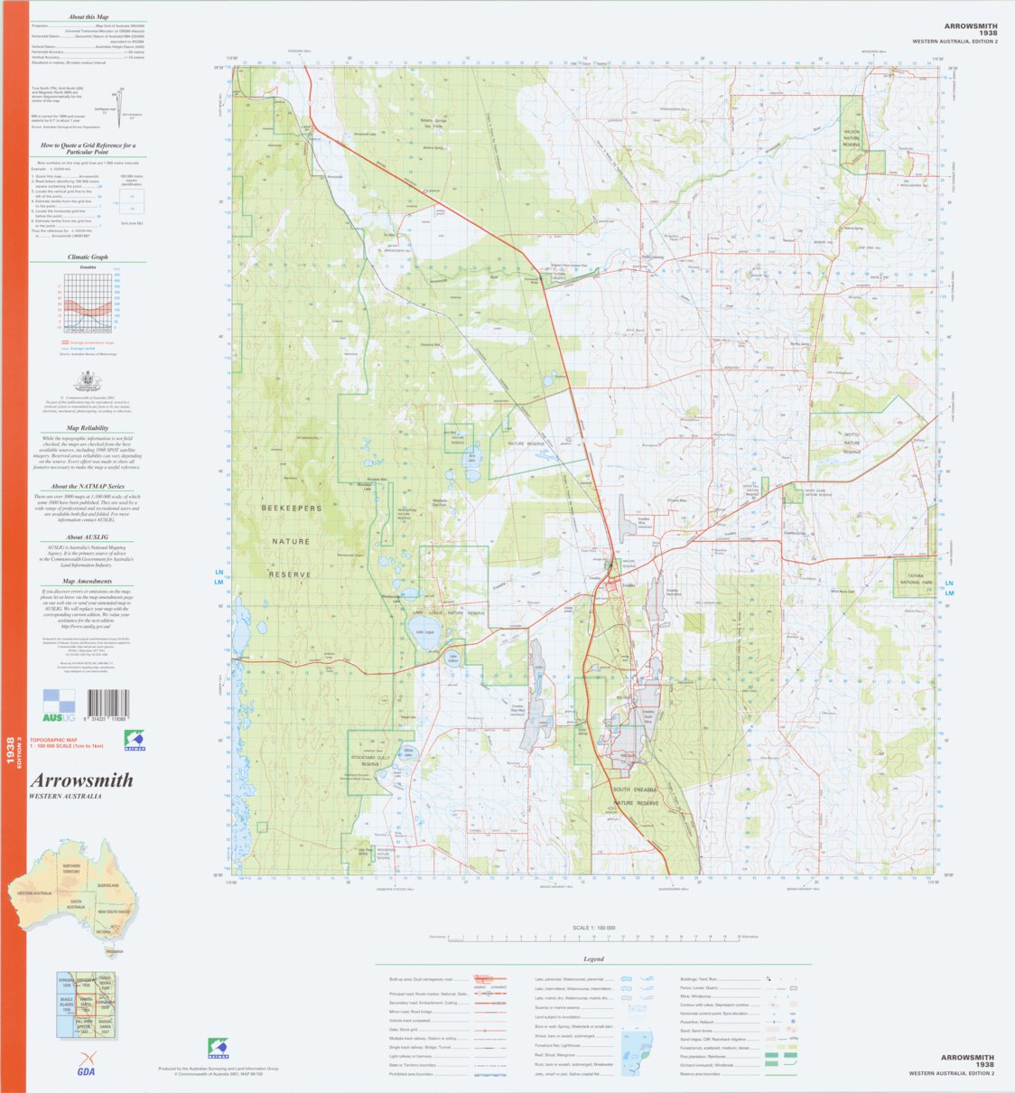 Arrowsmith (1938) Map by Geoscience Australia | Avenza Maps
