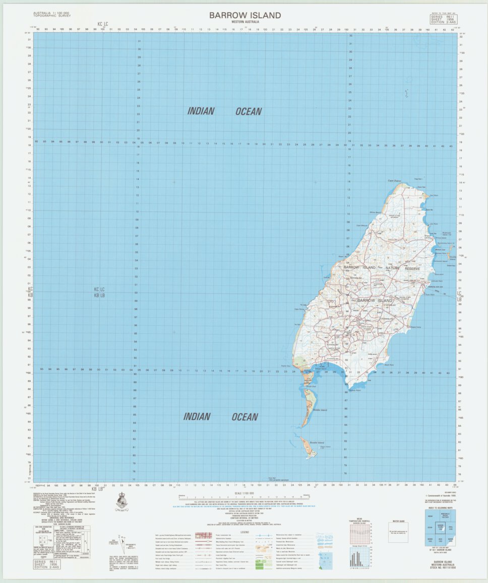 Barrow Island (1956) Map by Geoscience Australia | Avenza Maps