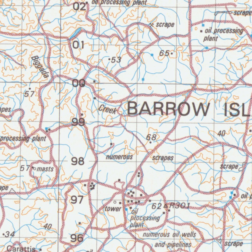 Barrow Island (1956) Map by Geoscience Australia | Avenza Maps