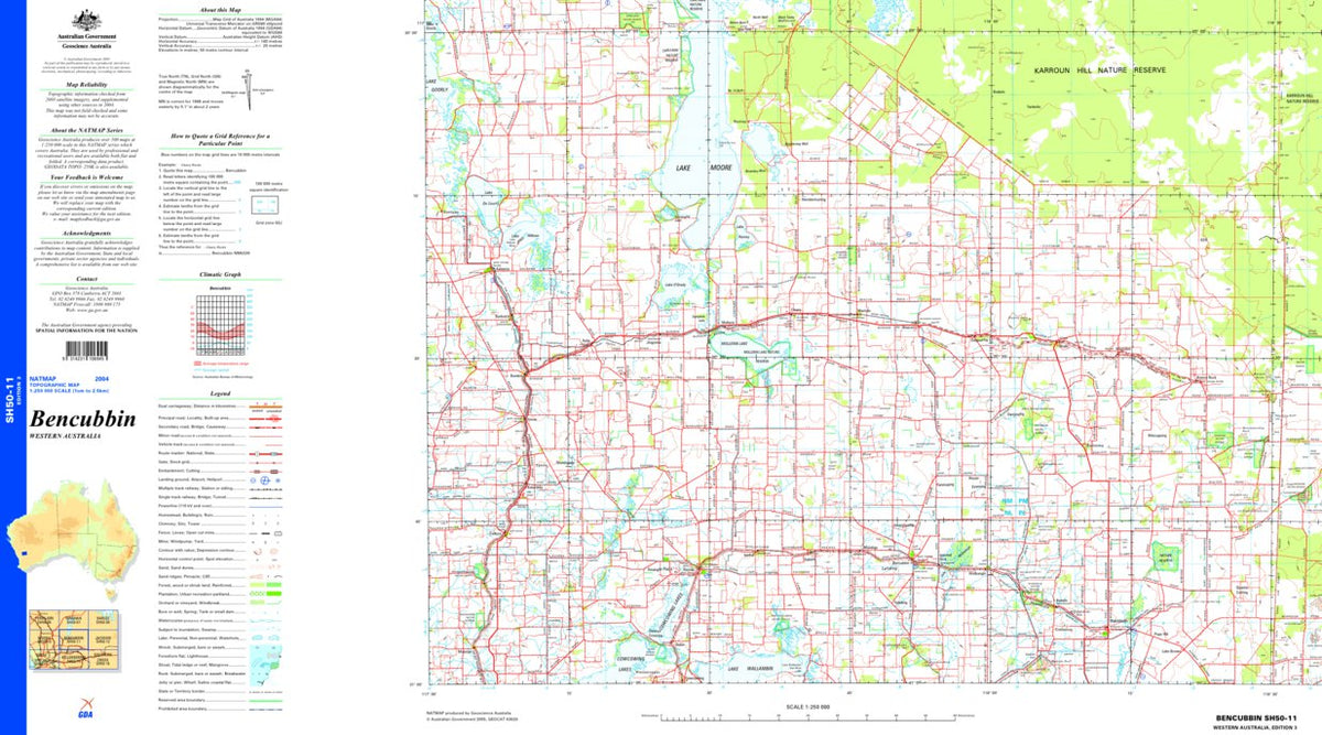 Bencubbin SH50 - 11 Map by Geoscience Australia | Avenza Maps