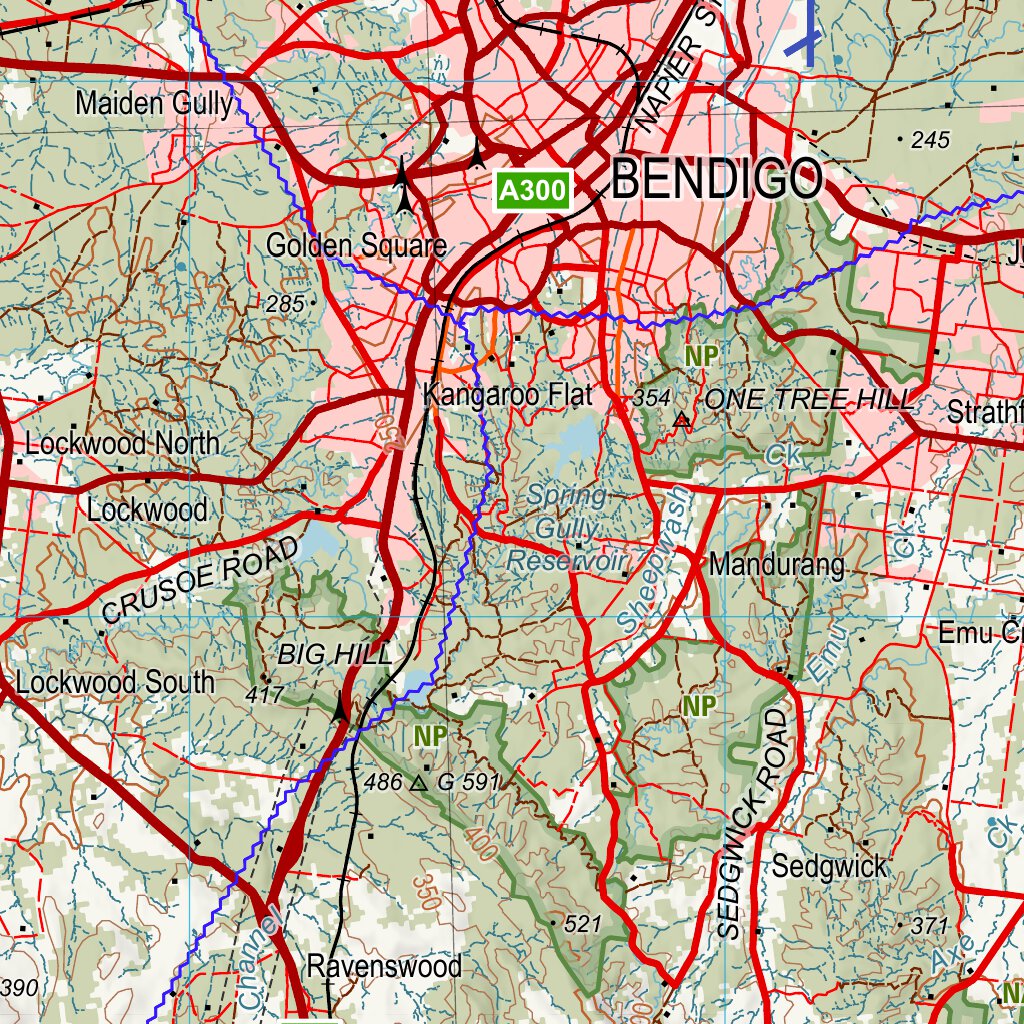 Bendigo J5501 Map by Geoscience Australia | Avenza Maps