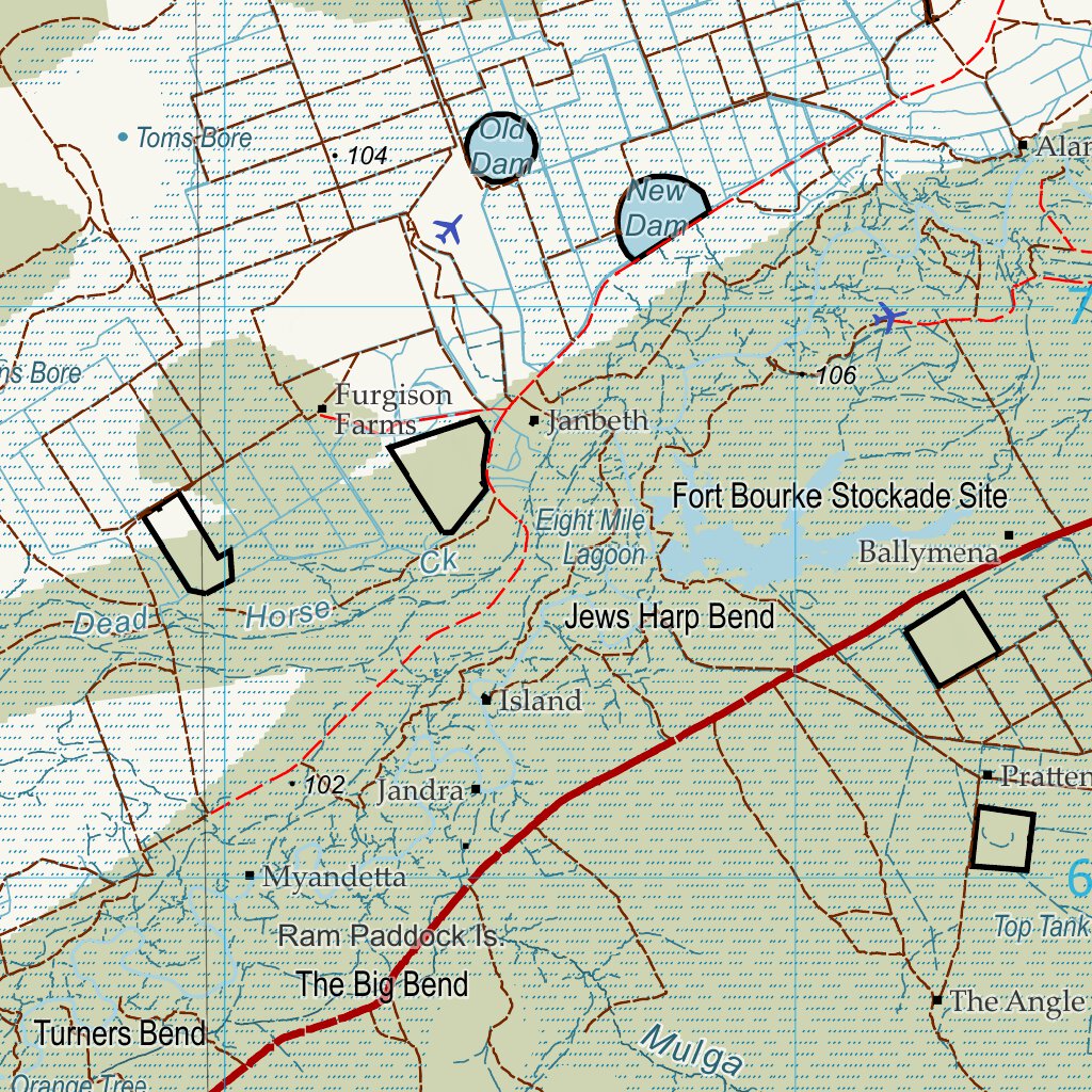Bourke H5510 Map by Geoscience Australia | Avenza Maps