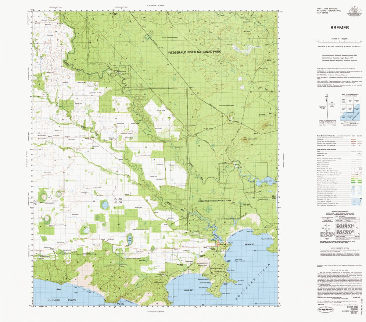 Bremer (2729) Map by Geoscience Australia | Avenza Maps