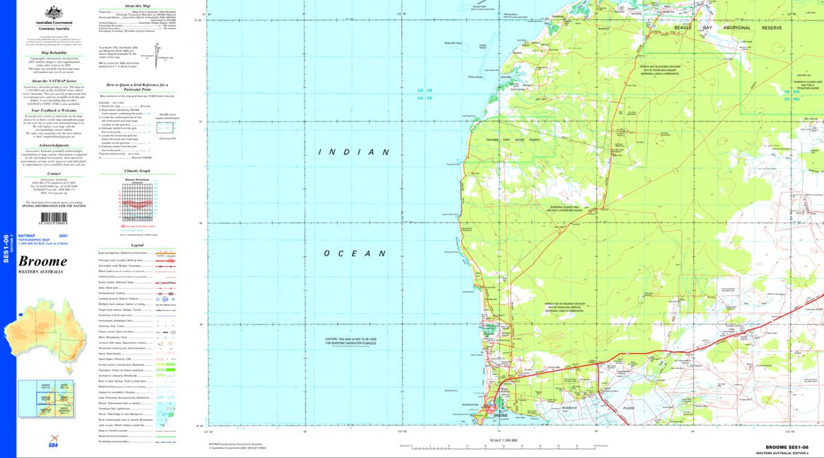 Broome SE51 - 06 Map by Geoscience Australia | Avenza Maps