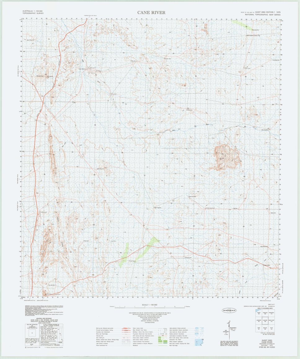 Cane River (2053) Map by Geoscience Australia | Avenza Maps