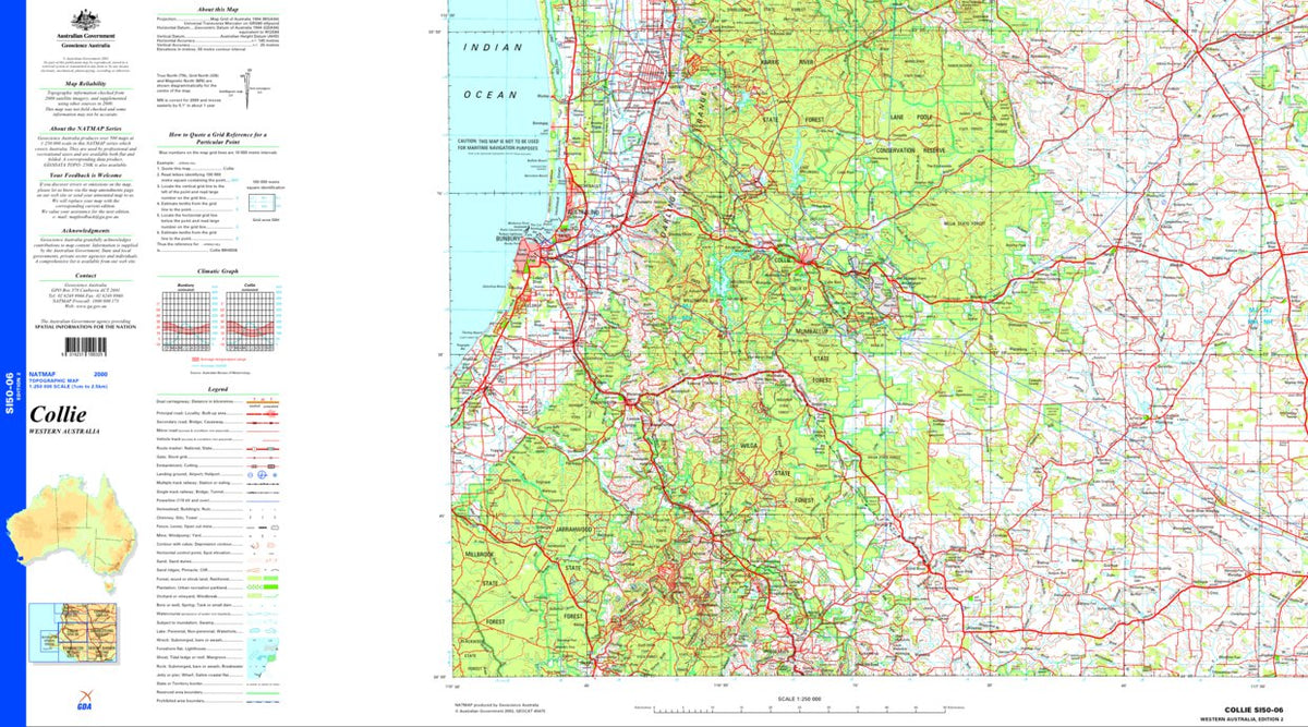 Collie SI50 - 06 Map by Geoscience Australia | Avenza Maps