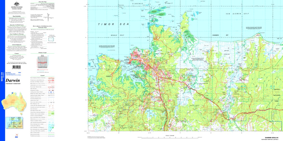 Darwin - SD52-04 Map by Geoscience Australia | Avenza Maps