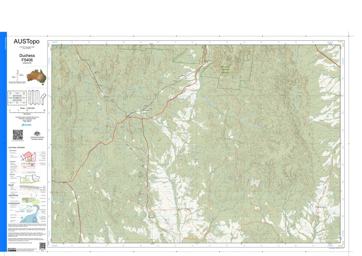 Duchess F5406 Map by Geoscience Australia | Avenza Maps