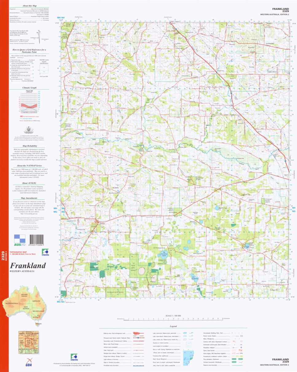 Frankland (2329) Map by Geoscience Australia | Avenza Maps