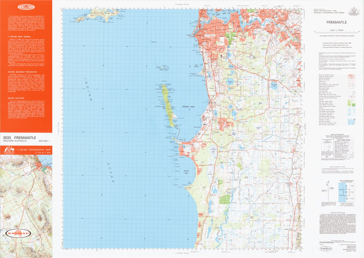 Fremantle (2033) Map by Geoscience Australia | Avenza Maps