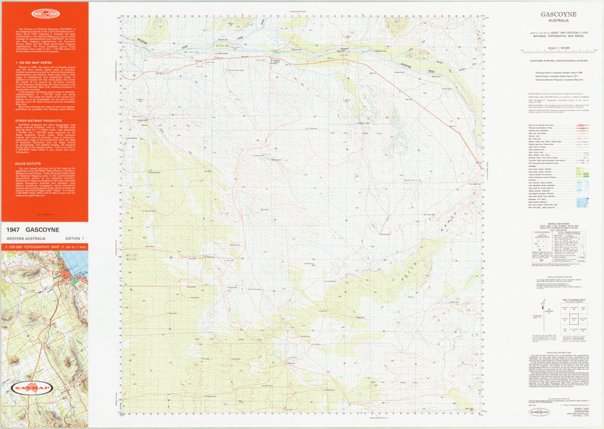 Gascoyne (1947) Map by Geoscience Australia | Avenza Maps