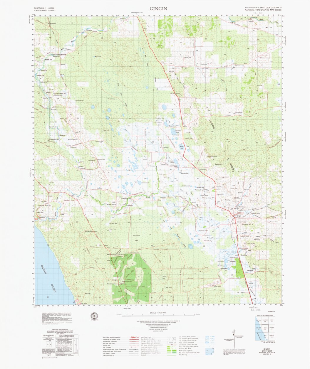 Gingin (2035) Map by Geoscience Australia | Avenza Maps