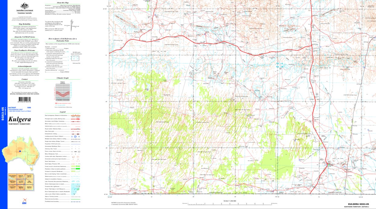 Kulgera SG53 - 05 Map by Geoscience Australia | Avenza Maps