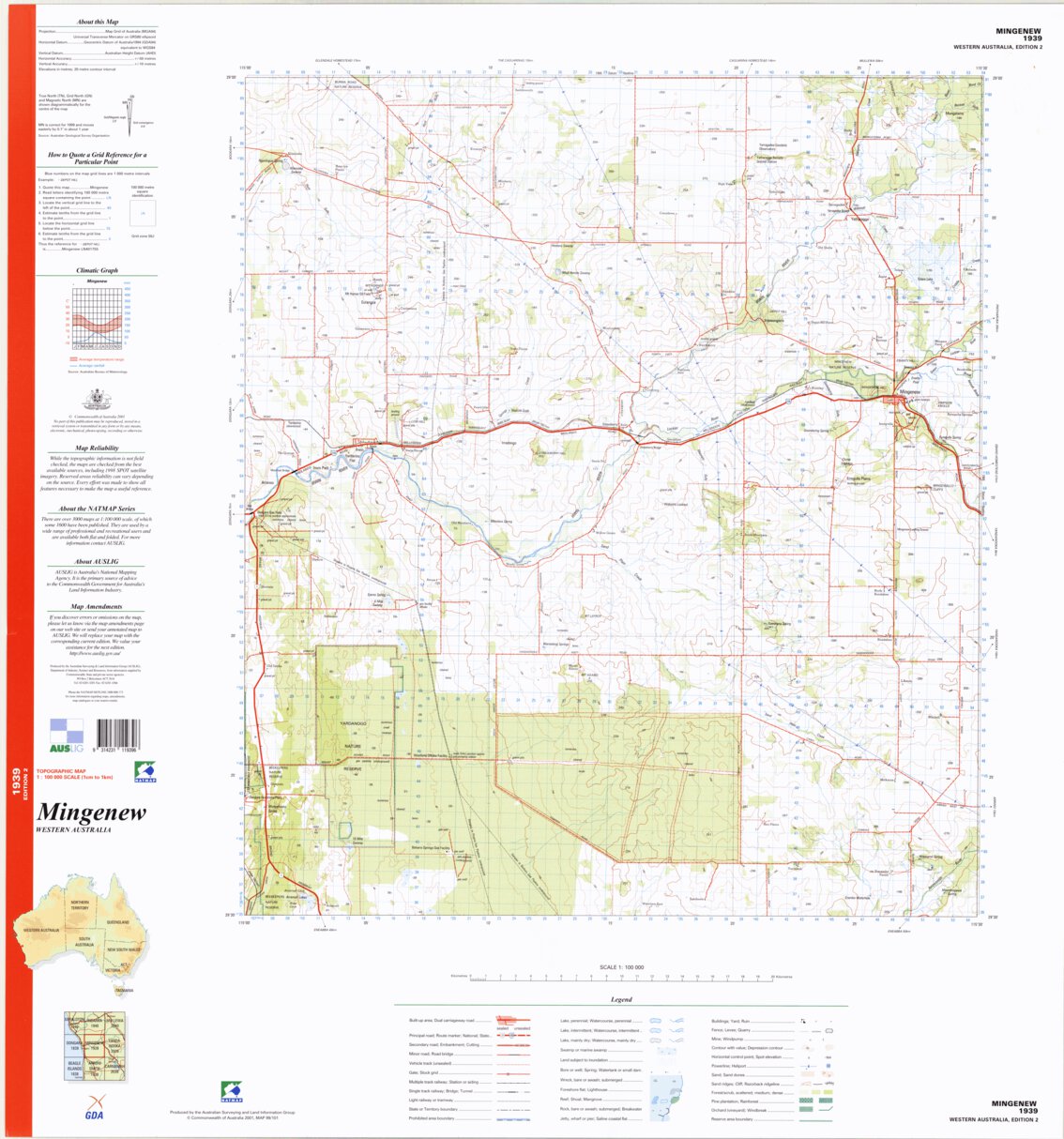 Mingenew (1939) Map by Geoscience Australia | Avenza Maps