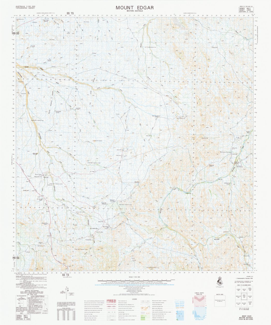 Mount Edgar (2955) Map by Geoscience Australia | Avenza Maps
