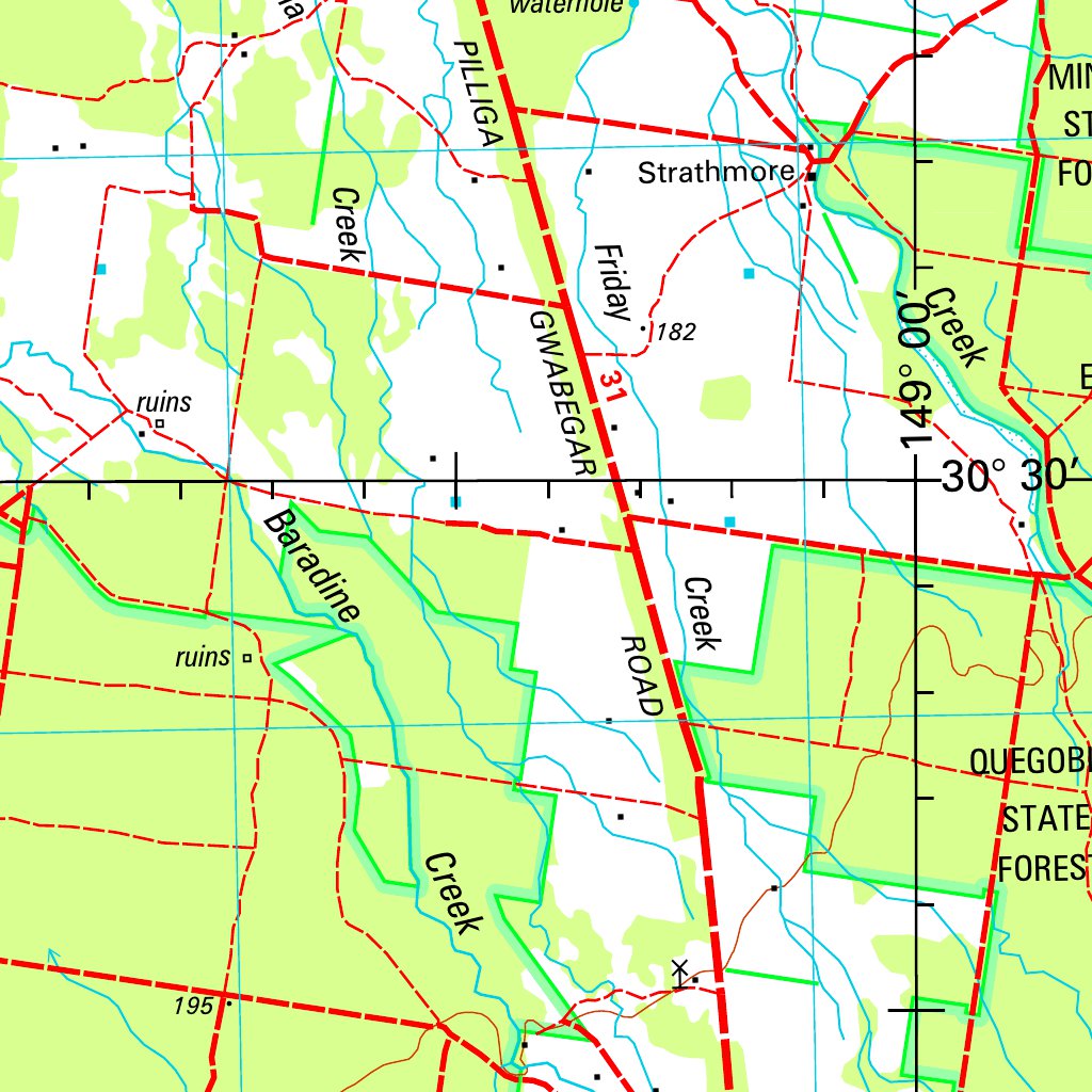 Narrabri SH55 - 12 Map by Geoscience Australia | Avenza Maps