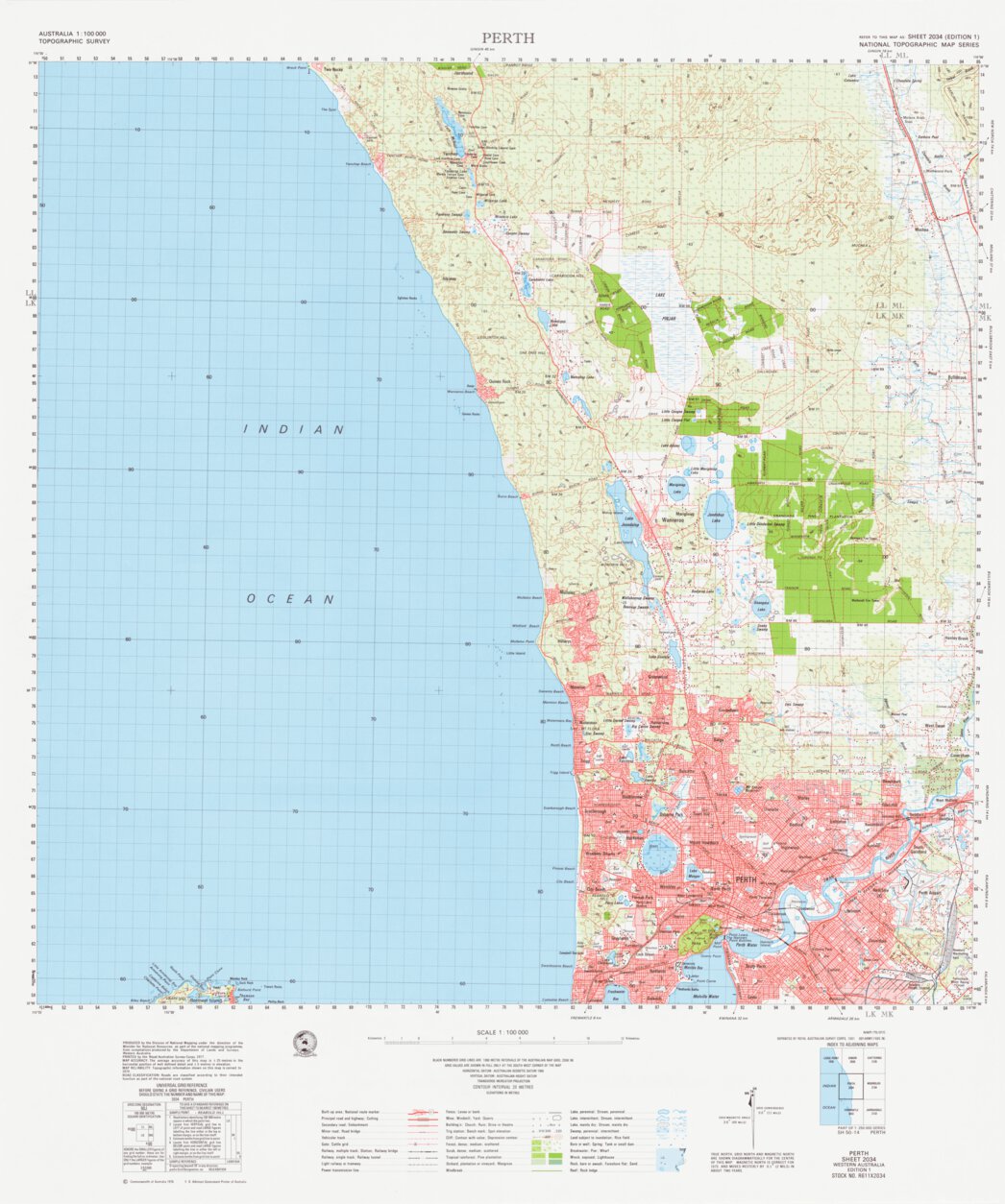 Perth (2034) Map by Geoscience Australia | Avenza Maps
