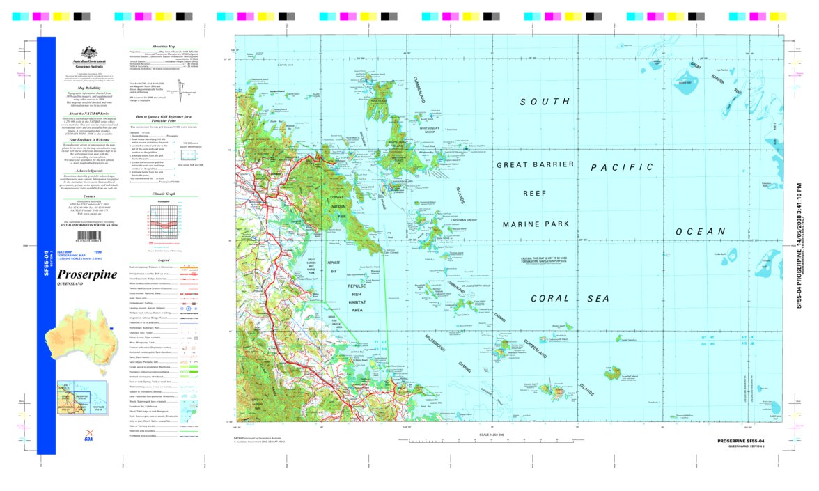 Proserpine - SF55-04 Map by Geoscience Australia | Avenza Maps