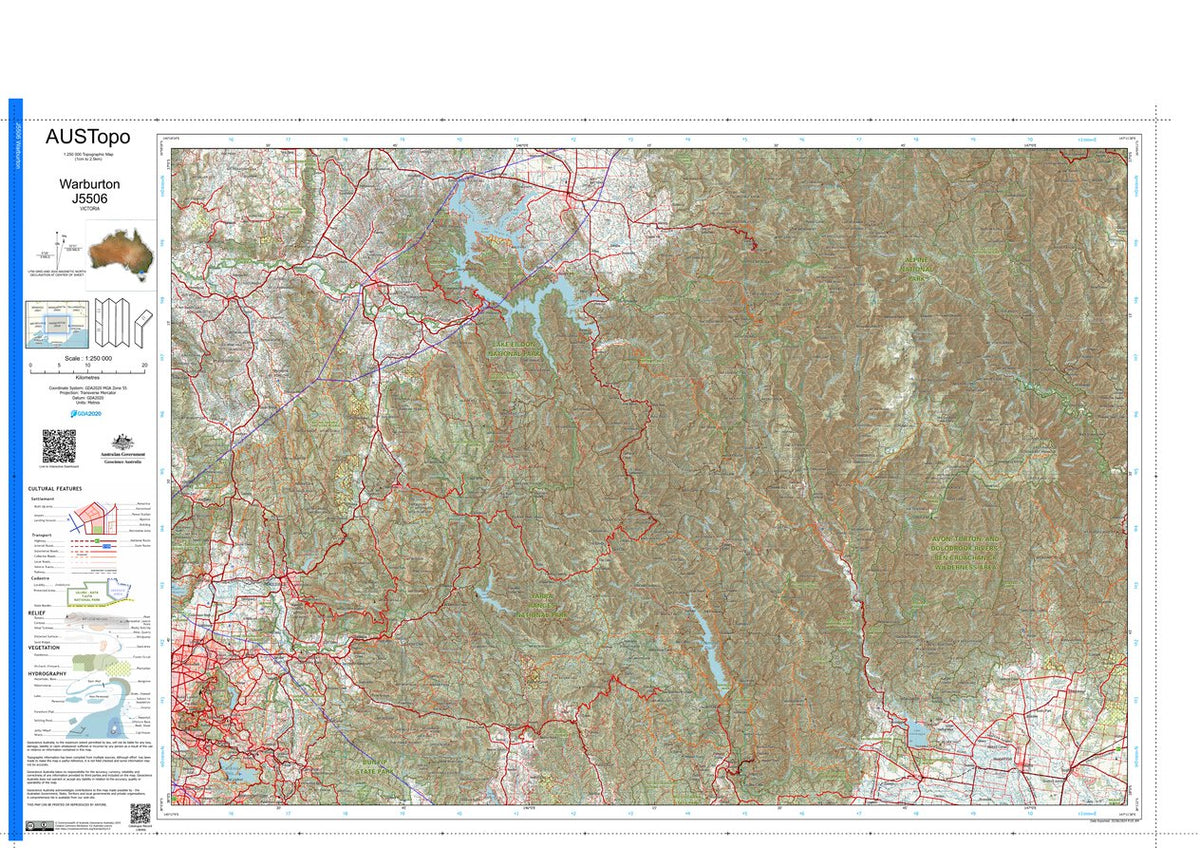 Warburton J5506 Map by Geoscience Australia | Avenza Maps