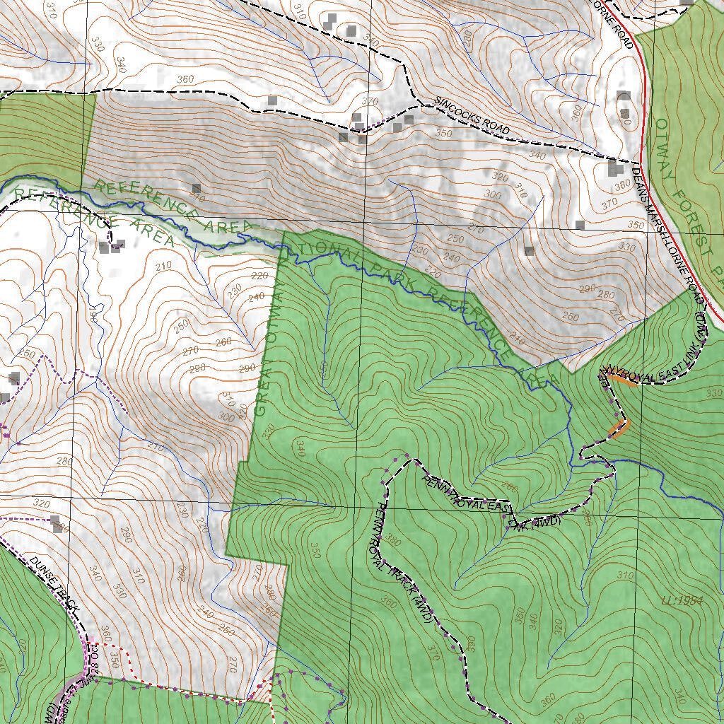 Getlost Map 7621-2 DEANS MARSH Victoria Topographic Map V16b 1:25,000 ...